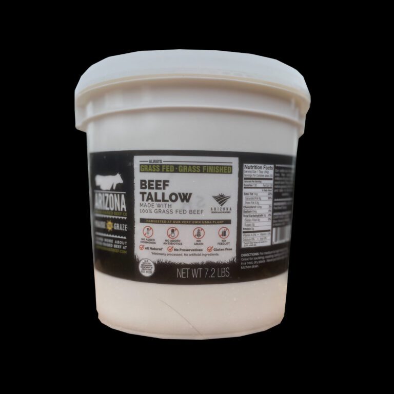 Grass Fed Beef Tallow - Arizona Grass Raised Beef